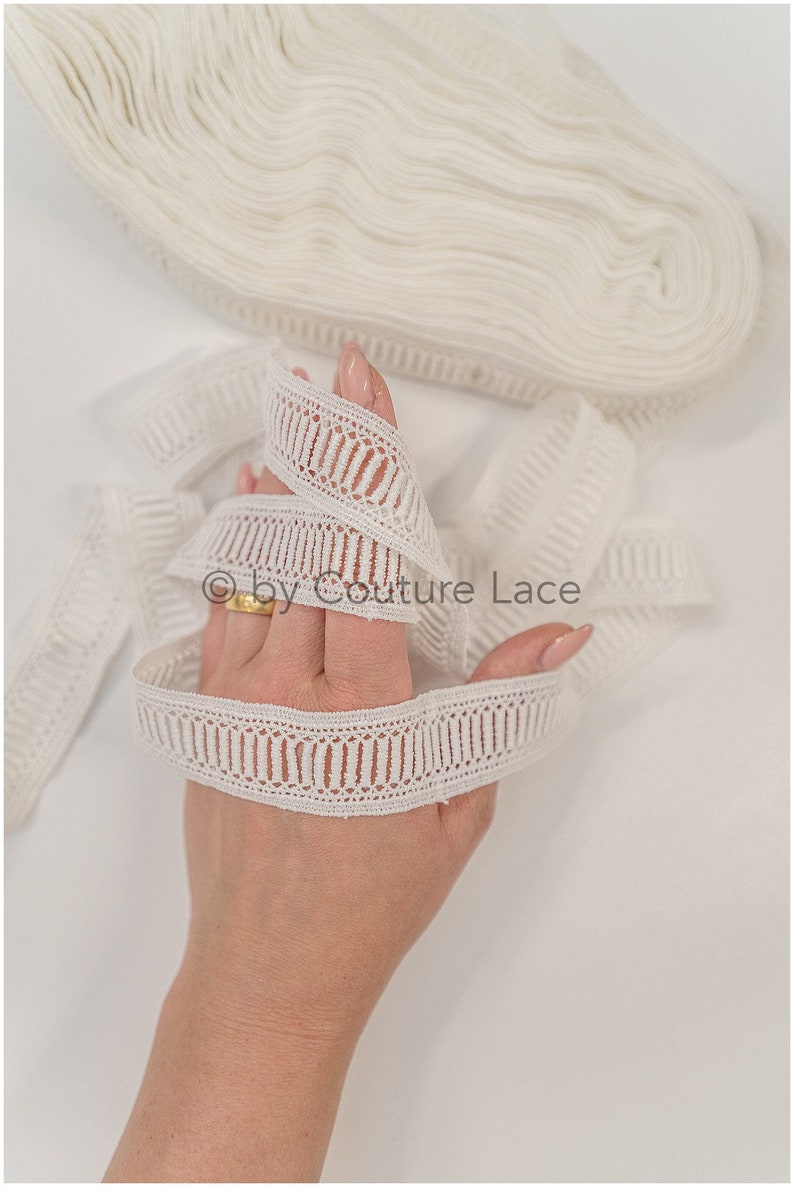 T20-117 // 4yds Crochet Lace Trim for Boho Bridal Dresses, Circle Lace ...