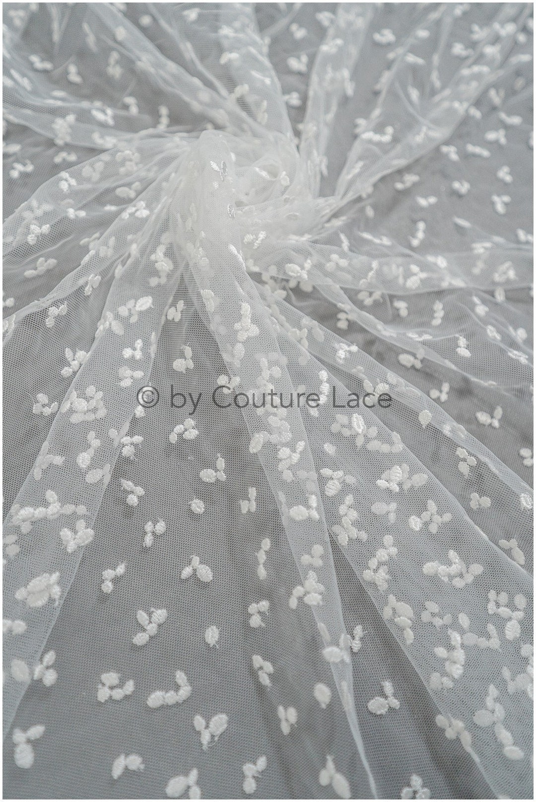 L20-398 // Dot Lace Fabric, Bridal Lace Fabric With Polka Dot, Bridal ...