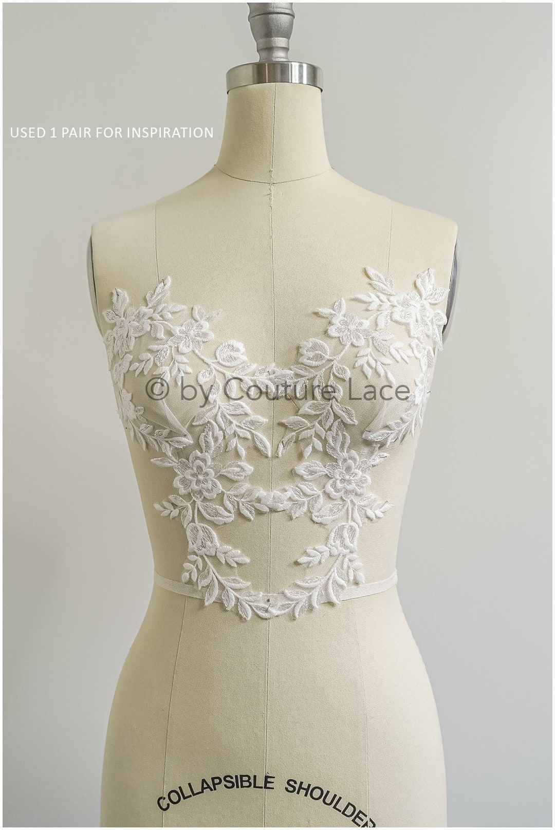 A22-293 // Romantic Flower Lace Patch/ Cotton Flower Applique/ Wedding ...