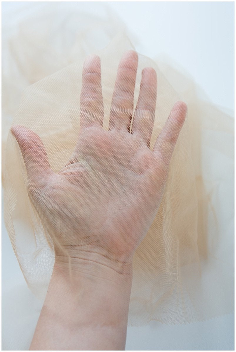 R-144-B // Skintone Tulle, Illusion Tulle Fabric, Illusion Back Tulle ...