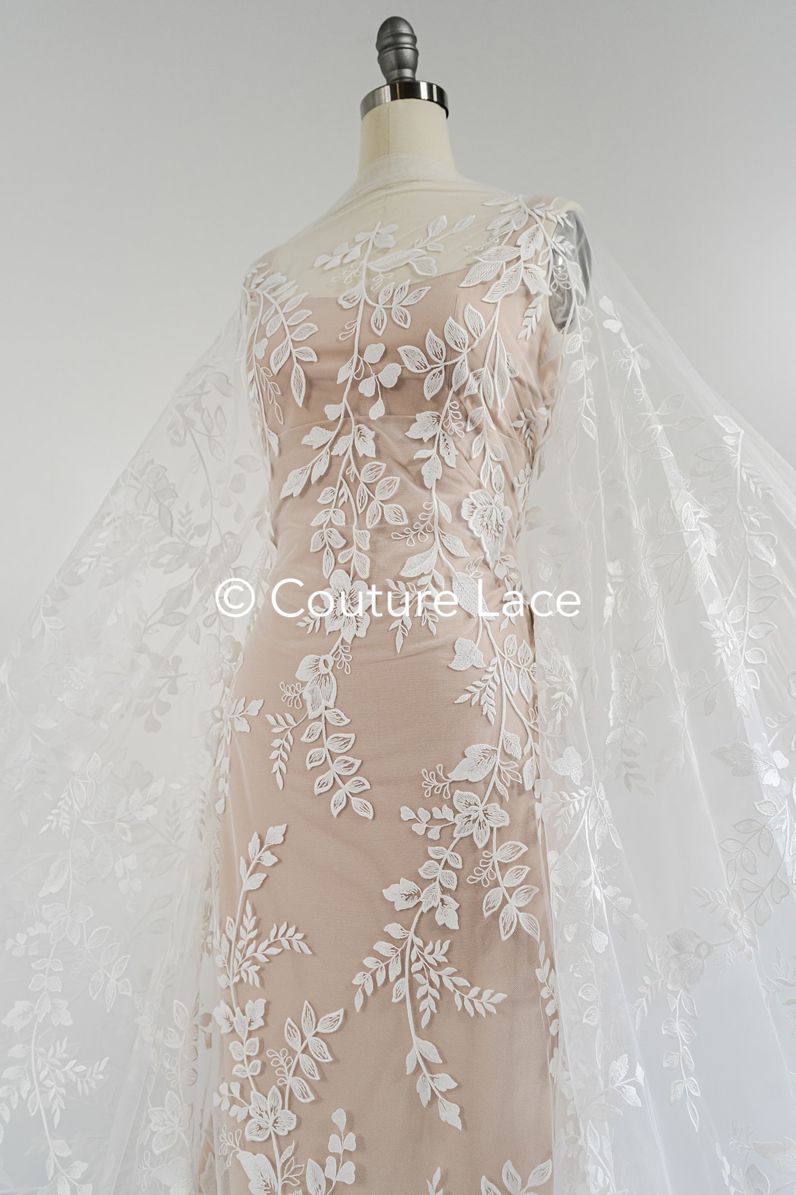 Floral Bridal Lace/ Bridal Lace Material/ Offwhite Bridal Lace/ Floral ...