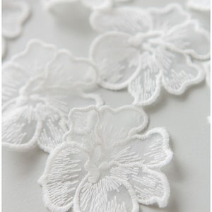 A17-160 // 10pc. Lace Flower Patch, Sew on 3D Flower, 3D Flower Lace ...