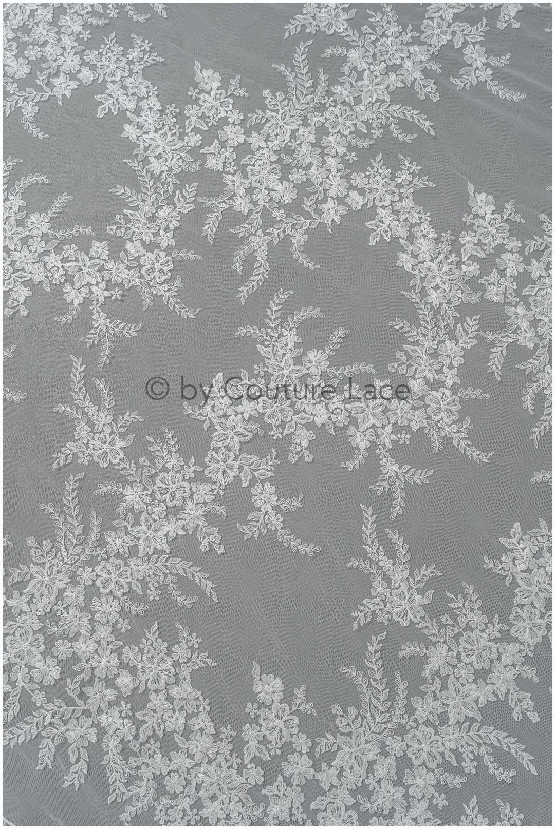 L22-009 // Romantic Wildflower Lace Fabric, Wild Flower Embroidery Lace ...