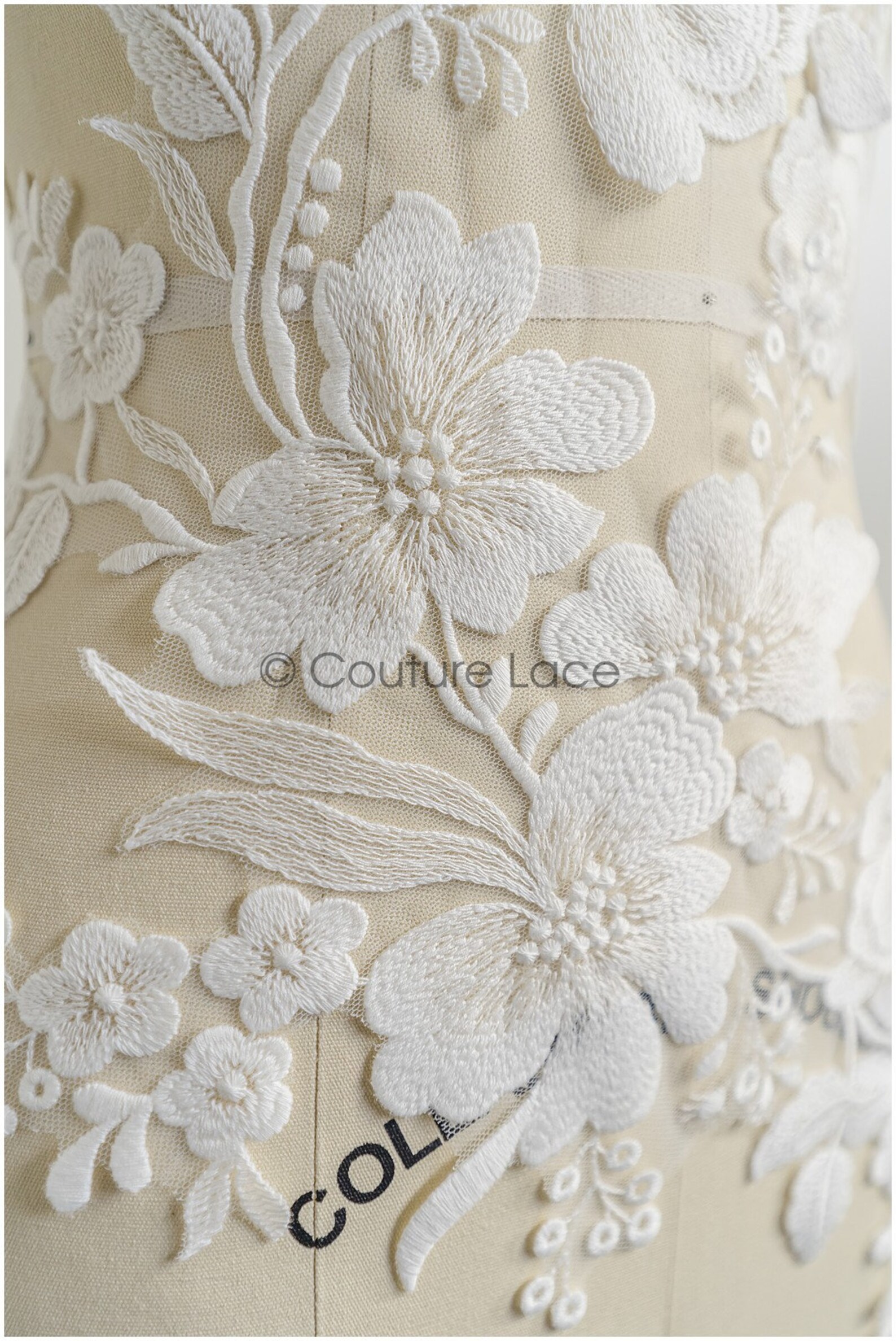 A22-281 // Romantic Wild Flower Lace Patch/ Cotton Wildflower Applique ...