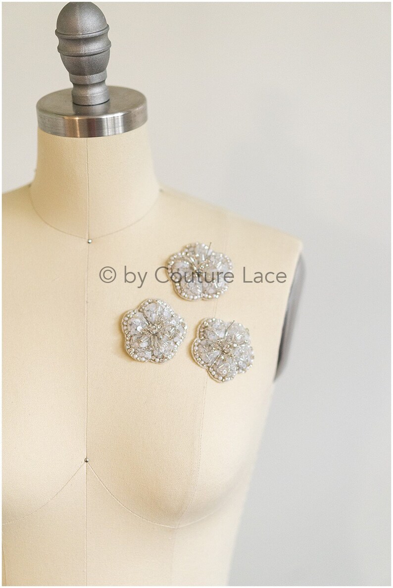 1pc Heavy Beaded 3D Crystal Flower 3d Beaded Dress Panels - Etsy