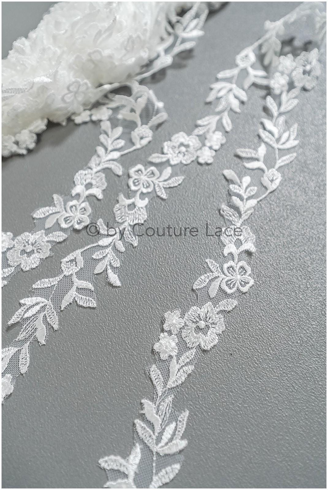 Bridal Lace Edging Off-white/ Lace Trim Off-white/ Bridal Belt Edging ...