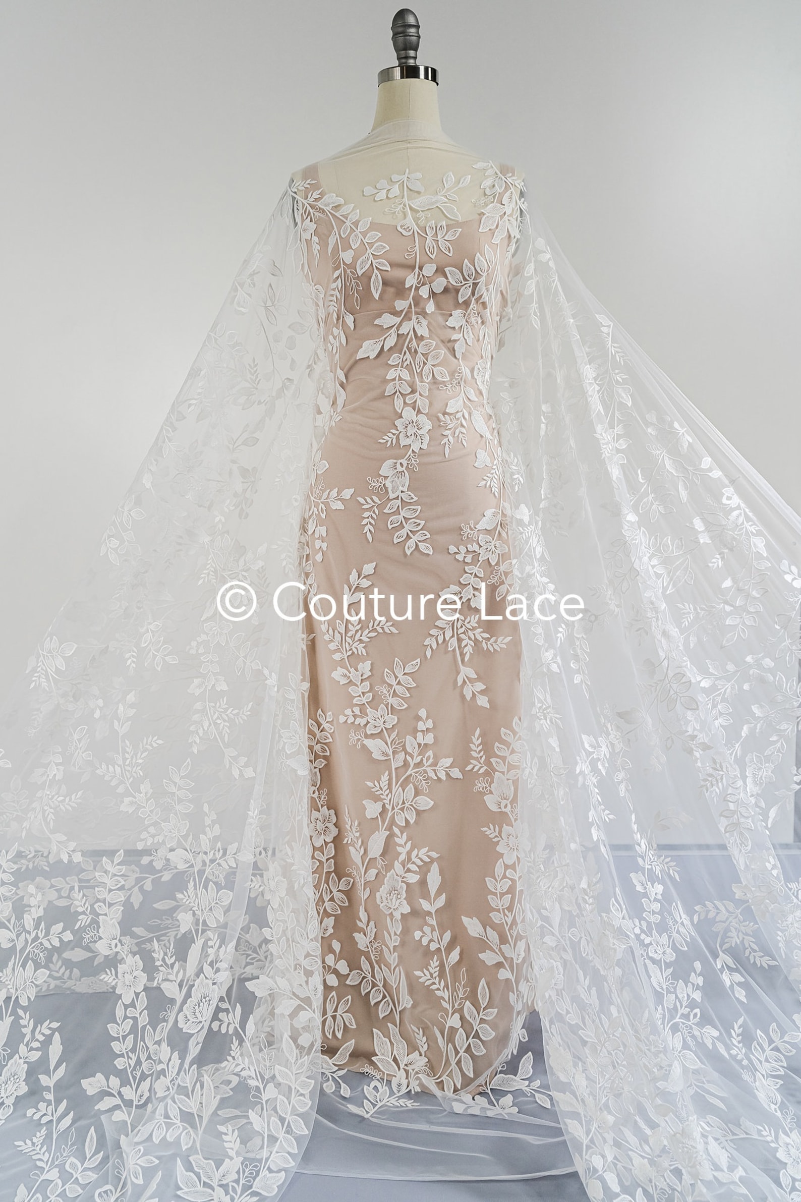 Floral Bridal Lace/ Bridal Lace Material/ Offwhite Bridal Lace/ Floral ...