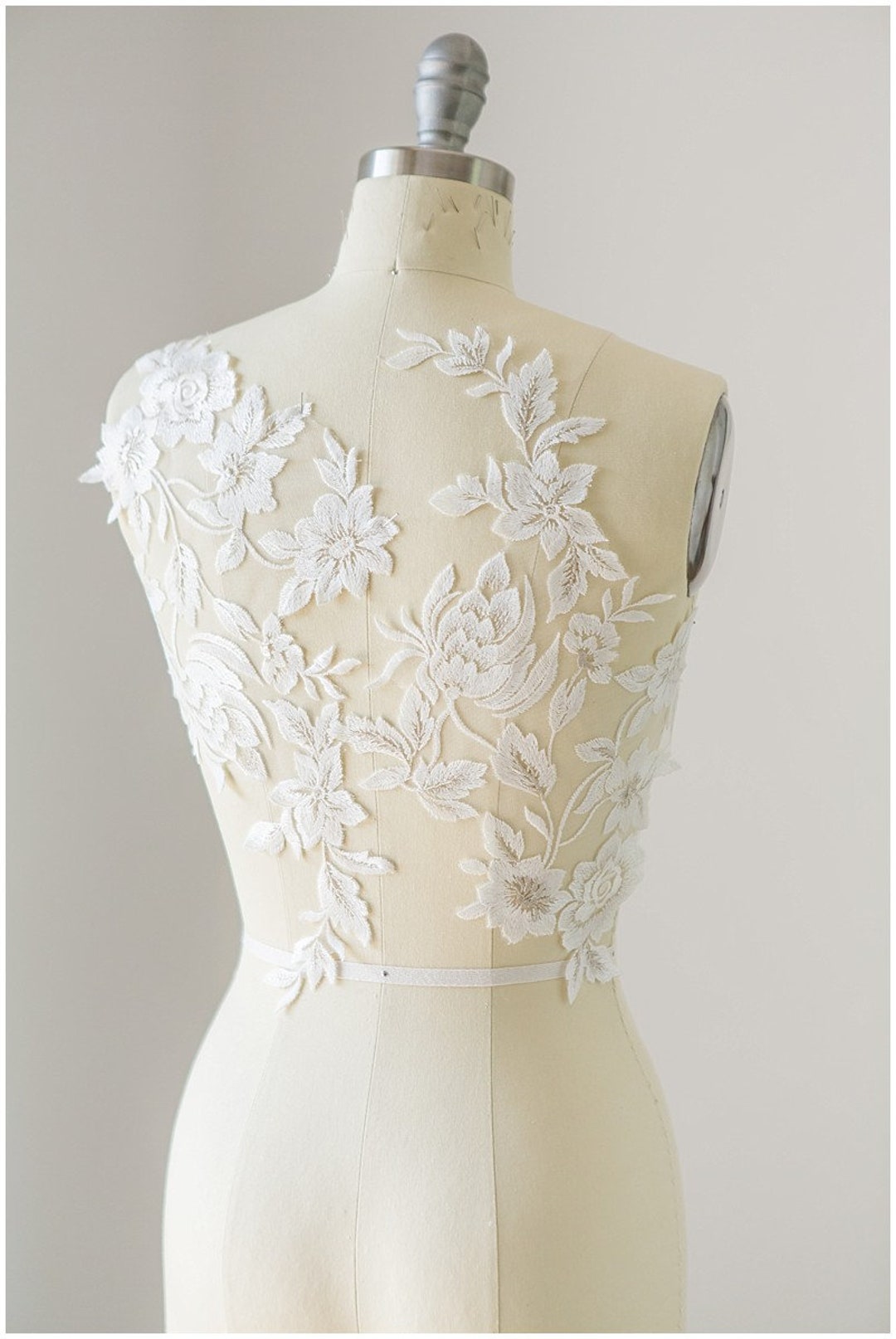 A17-099 // Lace Flower Patch, Flower Appliqué, Romantic Flower Lace ...