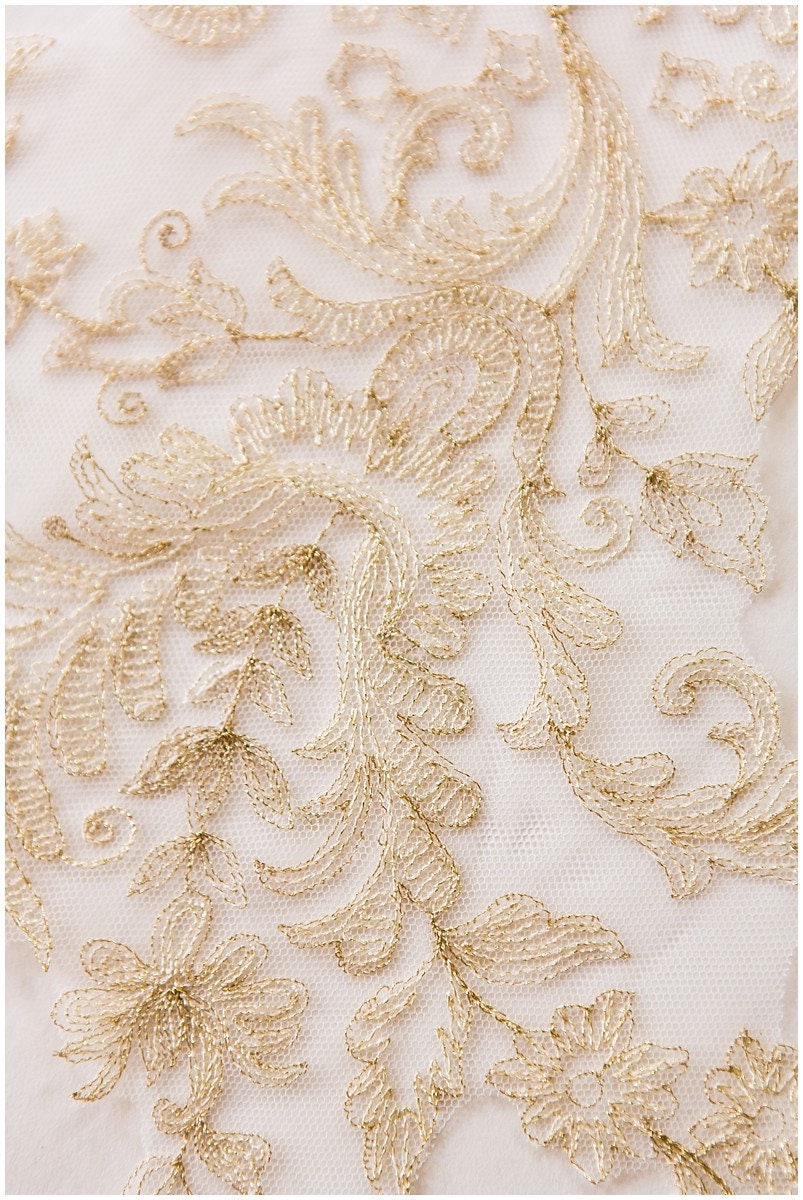 A17-070 // FILIGREE GOLD Lace Flower Appliqué Lace Flower - Etsy