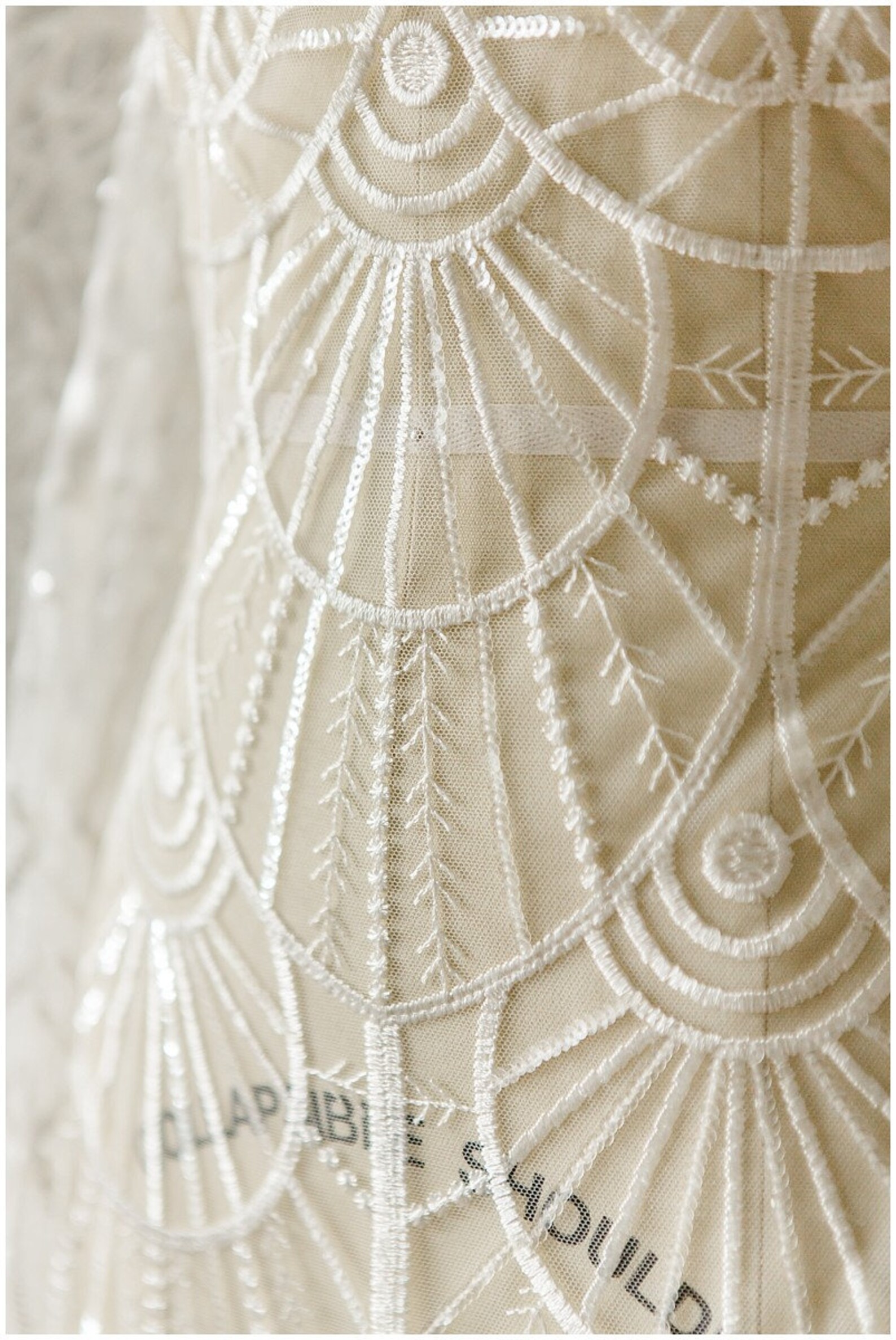 Soft geometric sequin lace wedding lace fabric bridal lace | Etsy