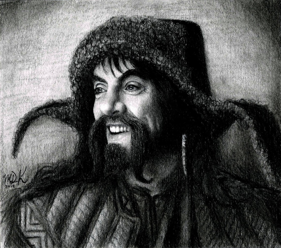 Bofur the Dwarf The Hobbit Drawing Print of Original | Etsy
