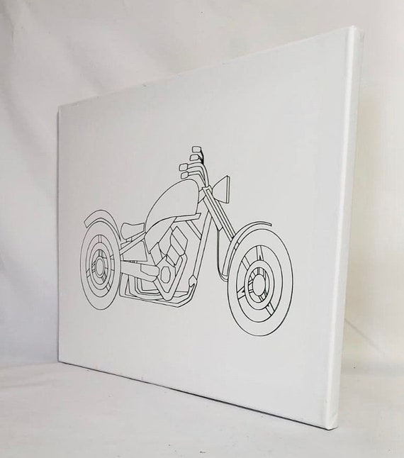 Chopper Motorcycle Drawing