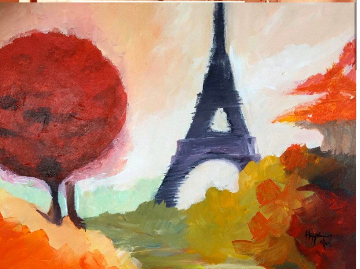 Eiffel Tower Painting Easy