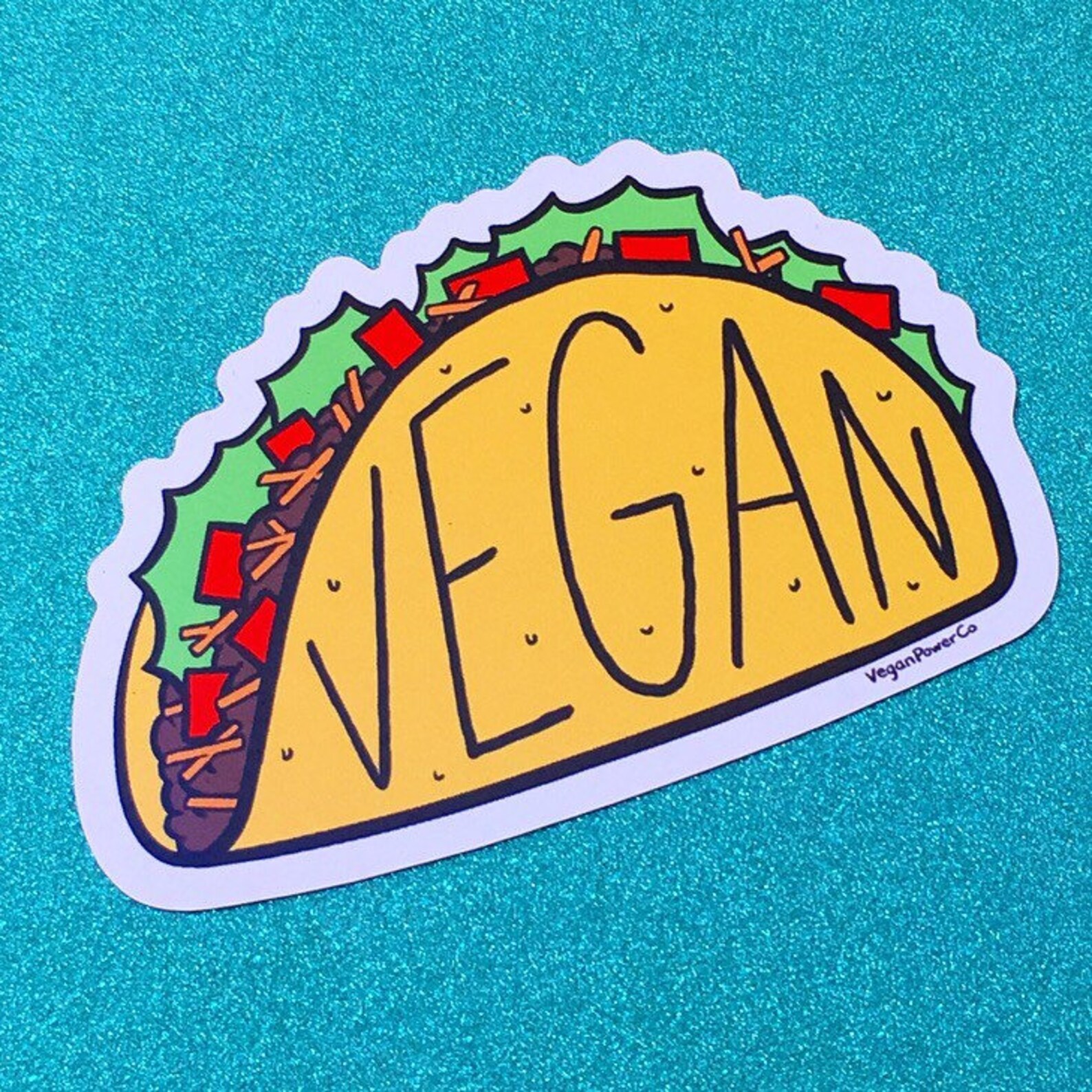 VEGAN TACO MAGNET Vegan Tacos Fridge Magnetic Decal Fast | Etsy