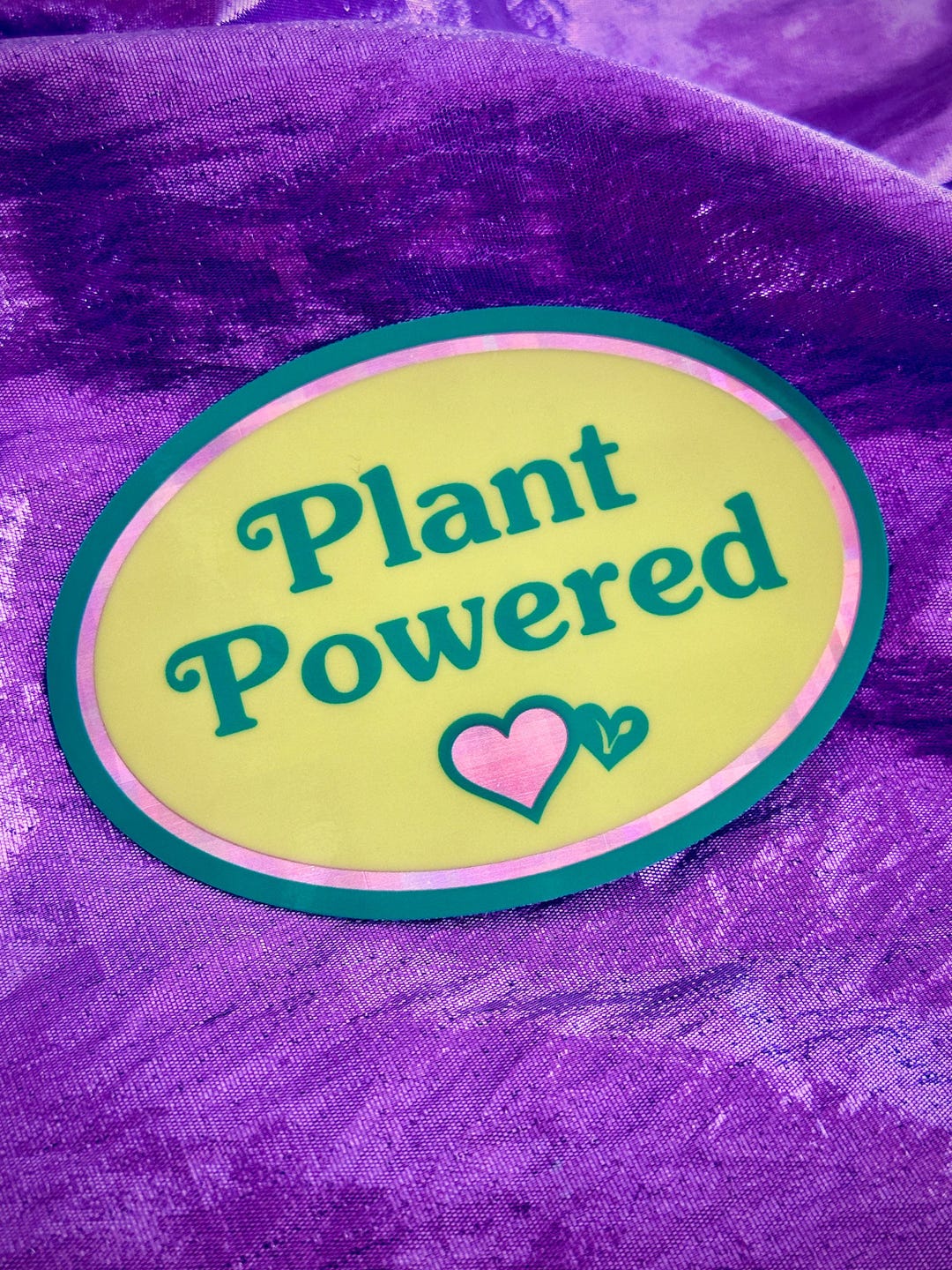 PLANT POWERED STICKER - 90s Y2k Toy Inspired Shimmer Vinyl Decal ...