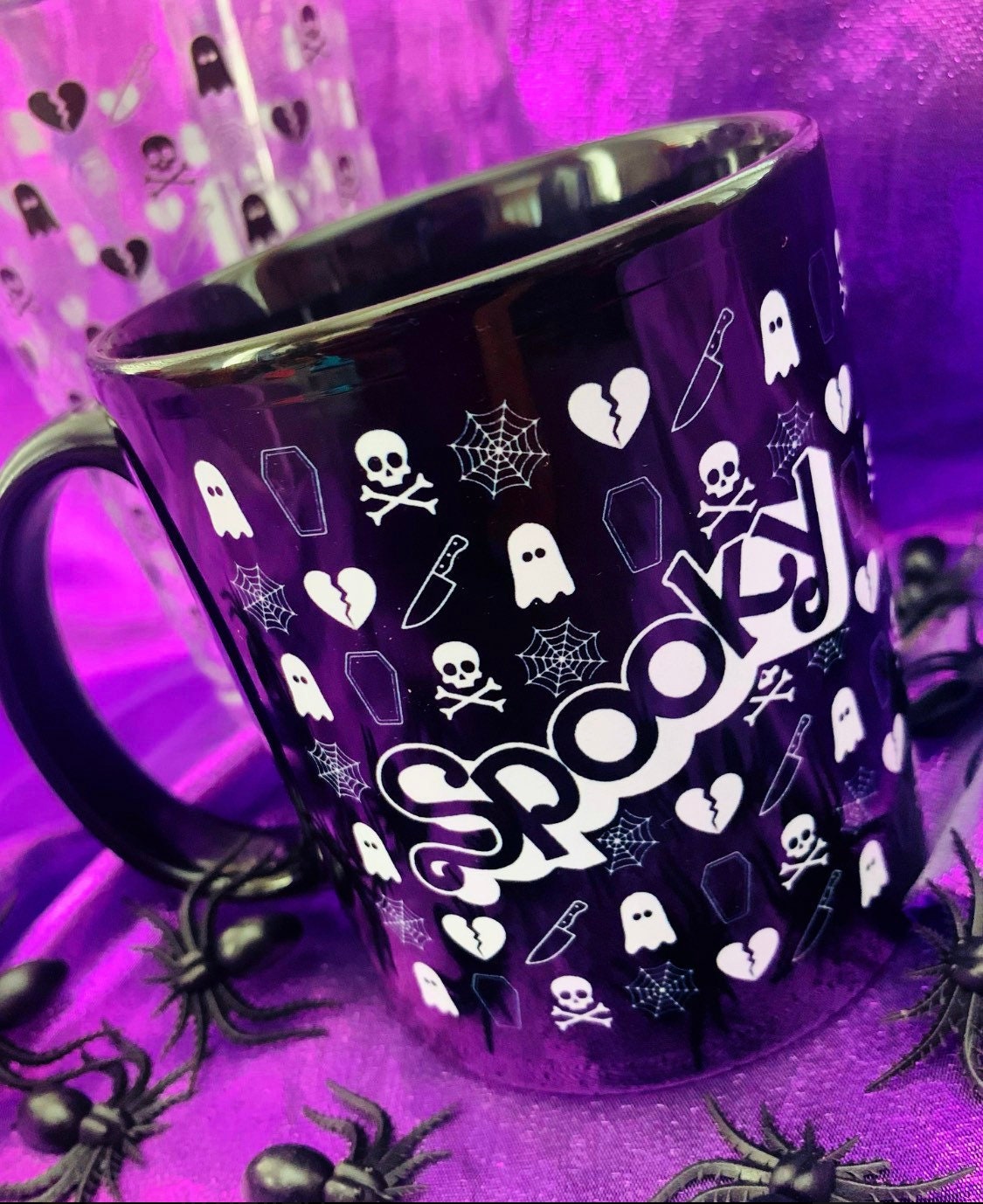 SPOOKY GOTH MUG 11 Oz Ceramic Retro 80s doll - Etsy