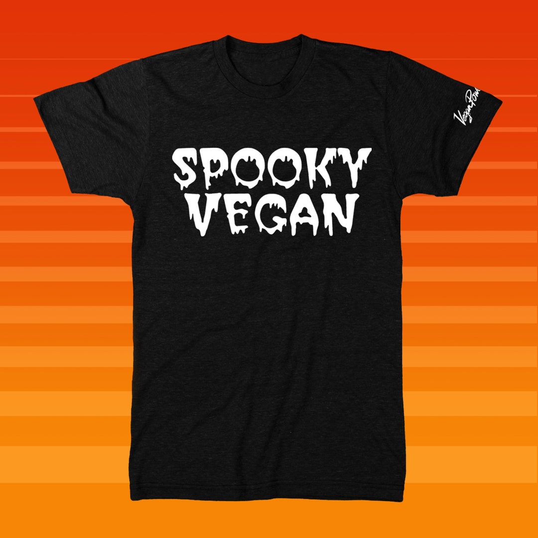 SPOOKY VEGAN T SHIRT Horror Ghost Blood Drip Style Tee - Etsy