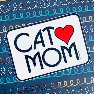 CAT MOM STICKER 70s 80s Retro Style Vinyl Decal Soft Enamel - Etsy