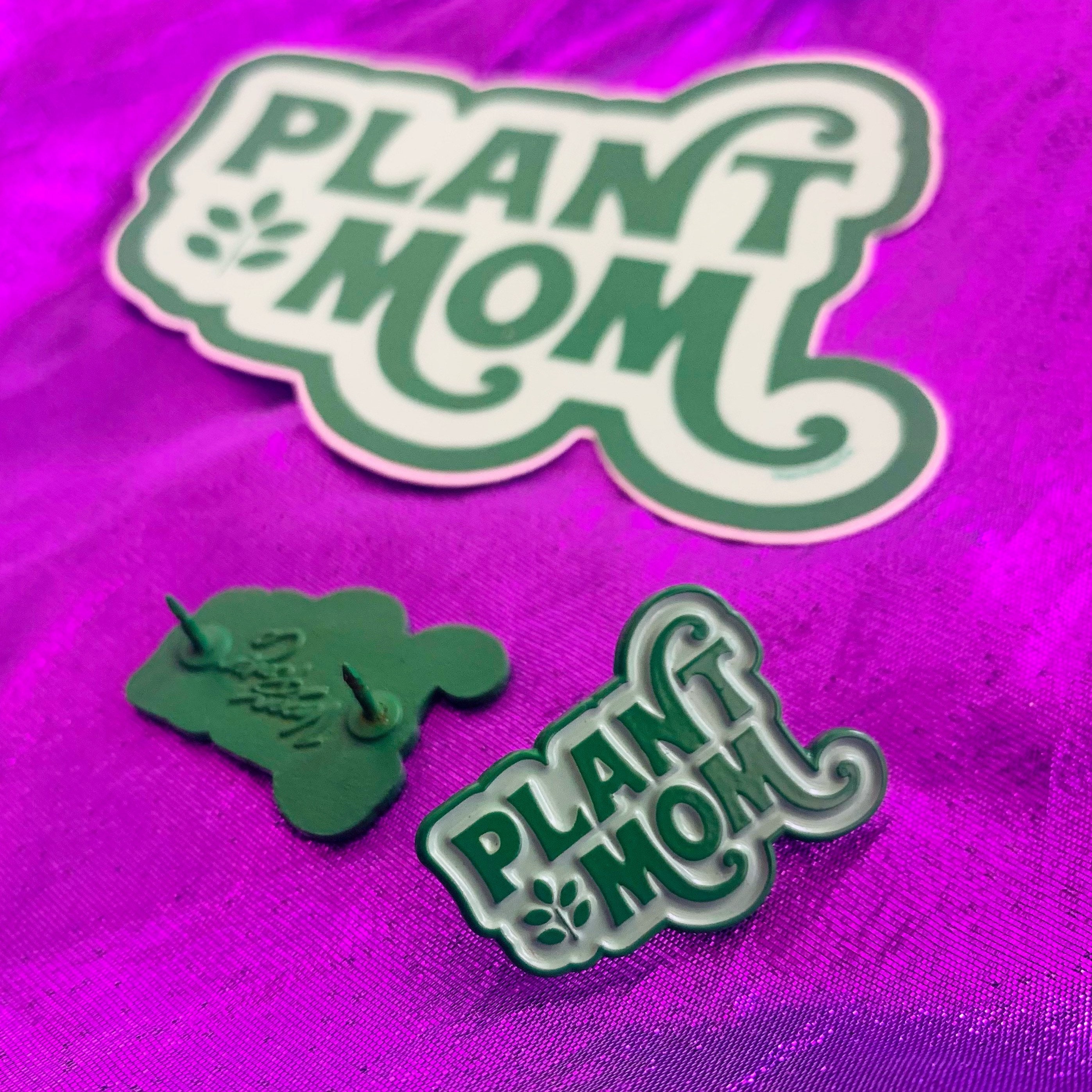 PLANT PINS Plant Mom Lady Daddy or Parent 70s 80s Retro - Etsy