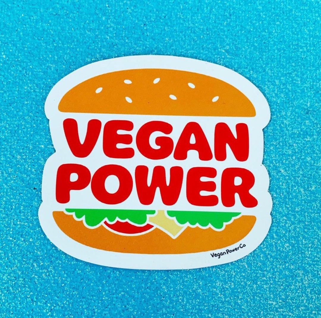 VEGAN BURGER MAGNET - Vegan Power Retro Fast Food 70s 80s Refrigerator ...