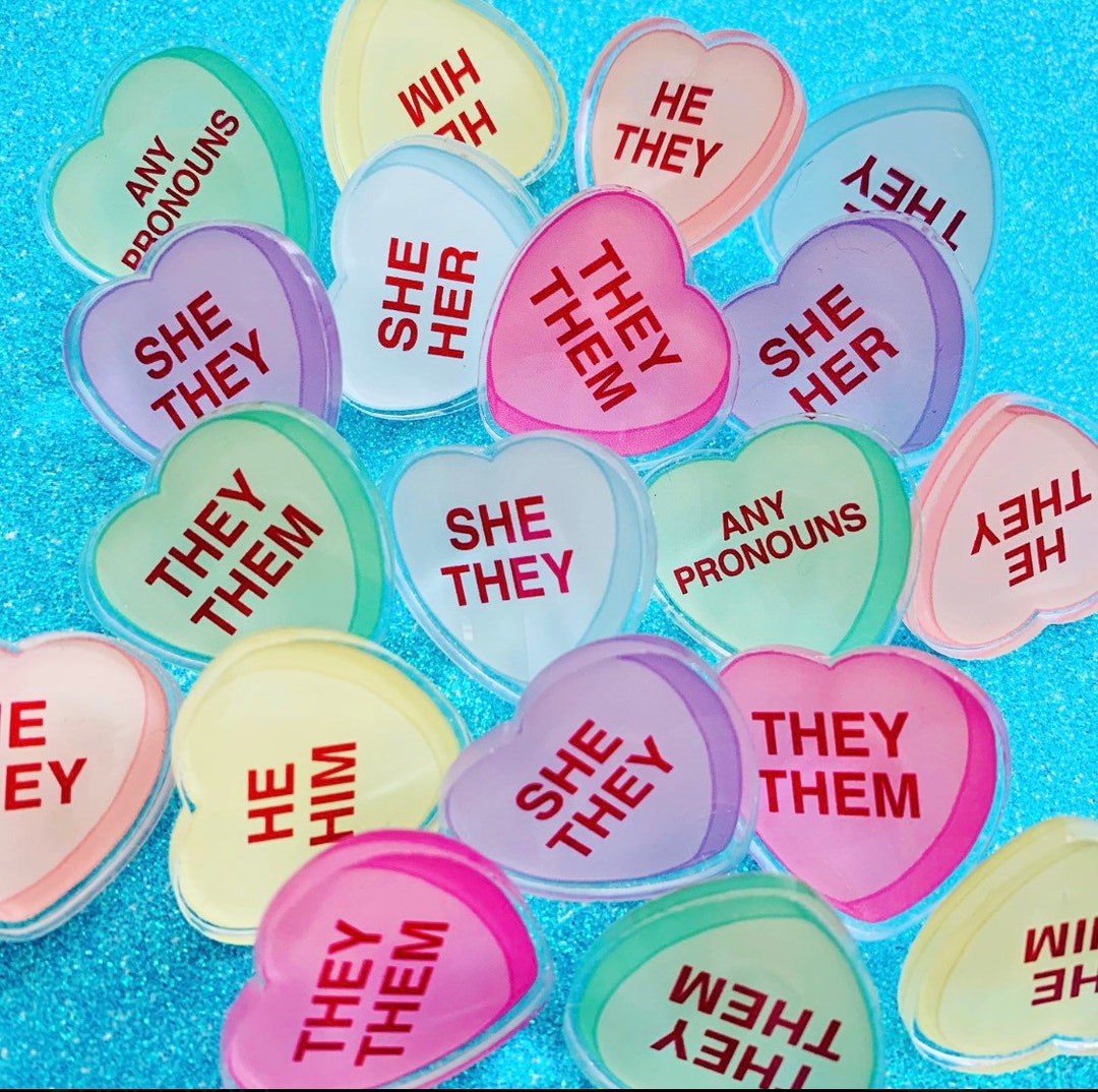 CANDY PRONOUN Pins - They/them She/her He/him She/they He/they Any ...