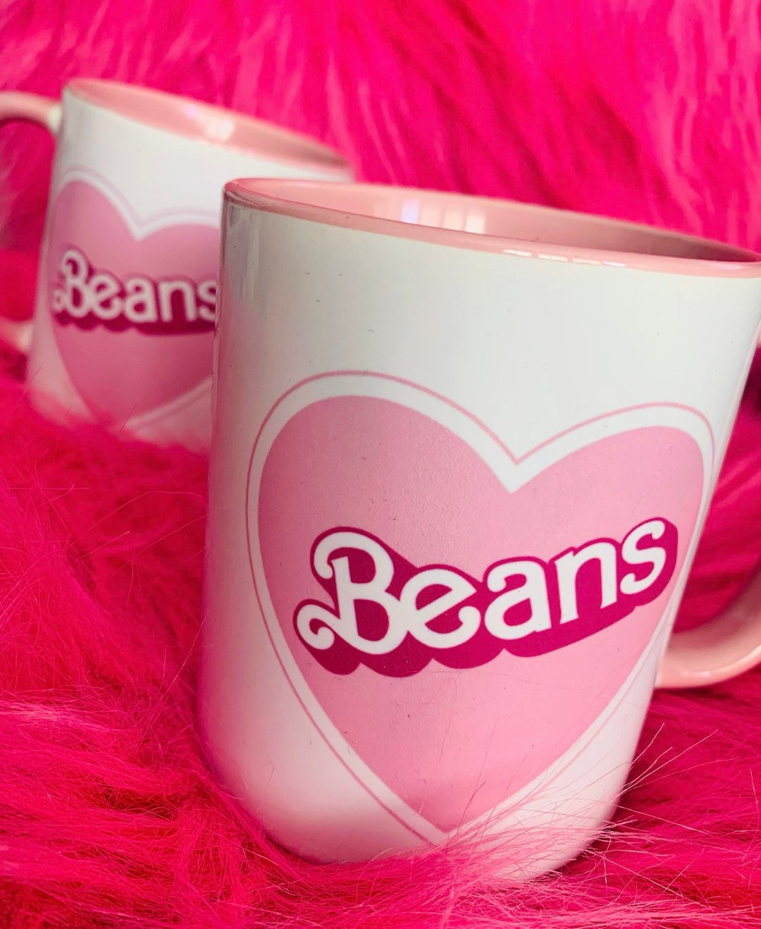 BEANS MUG - 80s Fashion Doll Toy Style Logo - Vegan Protein Foodie Food ...