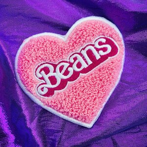 BEANS CHENILLE PATCH - Pink 80s Doll Toy - Sew on Style Vegan Patches ...