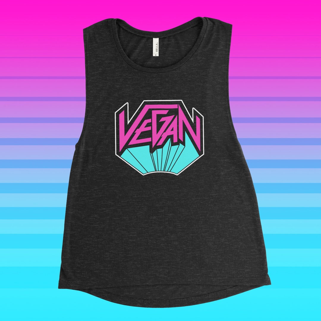 VEGAN METAL TANKTOP - Retro 80s Muscle Style Tank Top - 1980s Style ...
