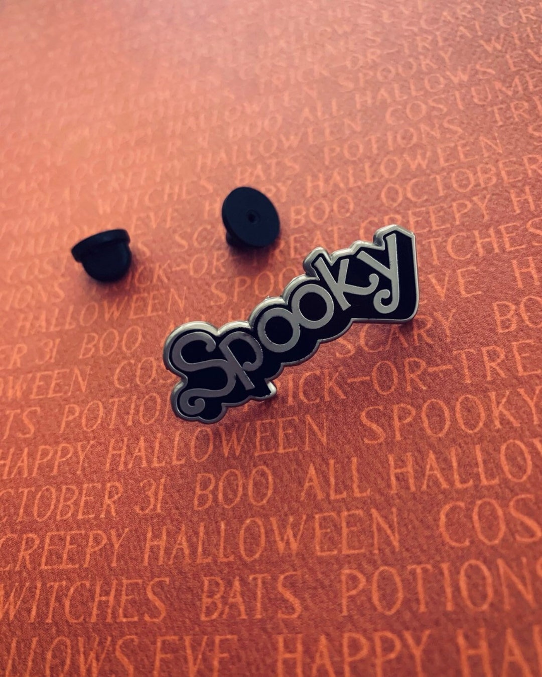 SPOOKY PIN - Goth Hard Enamel Pins Lapel Badge - Retro 80s Doll Toy ...