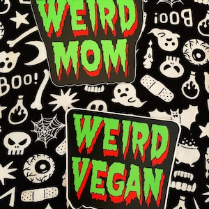 WEIRD MOM STICKER - Creepy Spooky Horror Mother Vinyl Decal - Retro ...