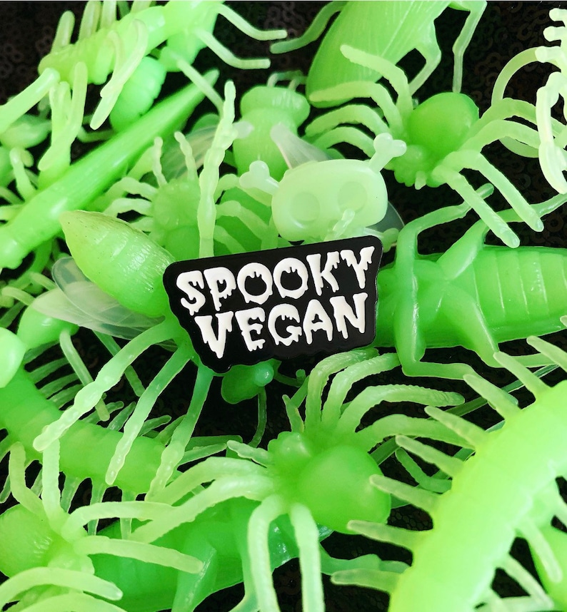 SPOOKY & VEGAN PINS Pick Two Enamel Pin Set Halloween - Etsy
