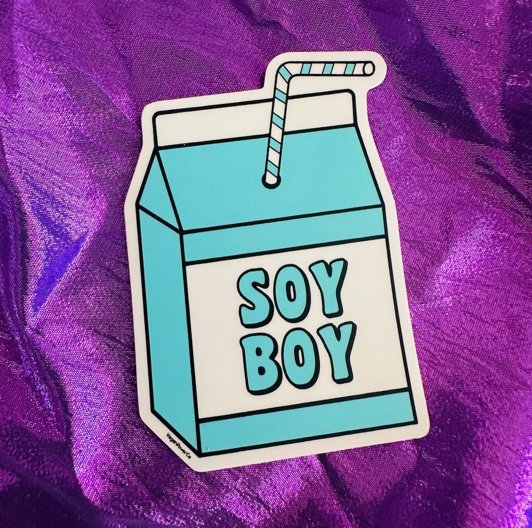 SOY BOY STICKER - Milk Carton Vinyl Decals Soymilk Vegan Meme Humor Non ...