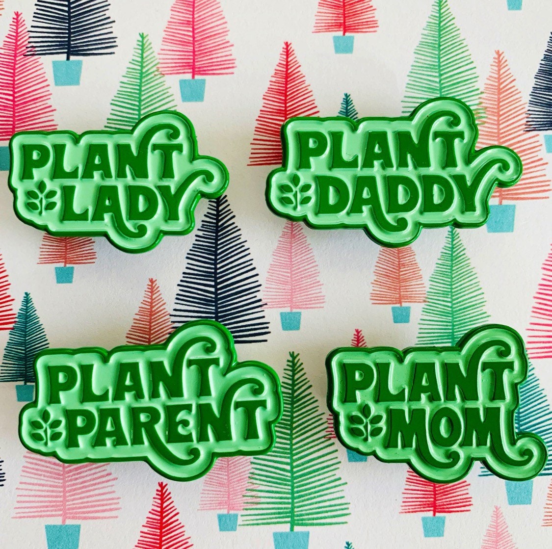 PLANT PINS Plant Mom Lady Daddy or Parent 70s 80s Retro - Etsy