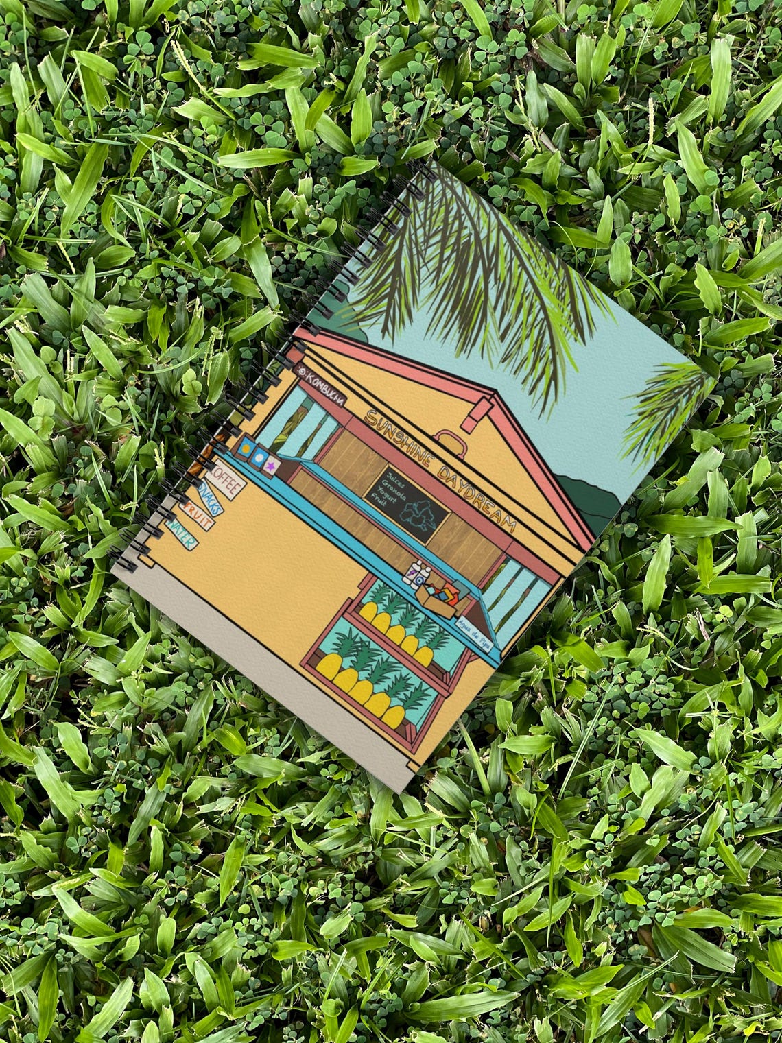 Spiral Notebook With Tropical Cafe Art, Spiralnotebook, Ruled Line ...