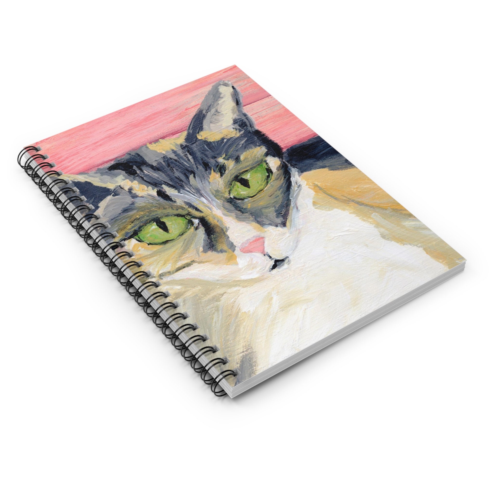 Calico Cat Spiral Bound Notebook, 8”x6” Lined Notebook - Etsy