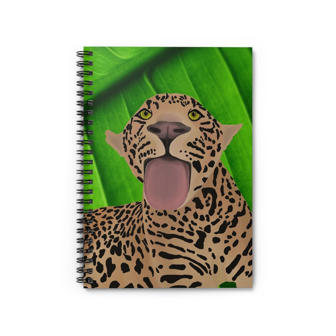 Jungle Jaguar Spiralbound Notebook, 8”x6” Lined Notebook - Etsy