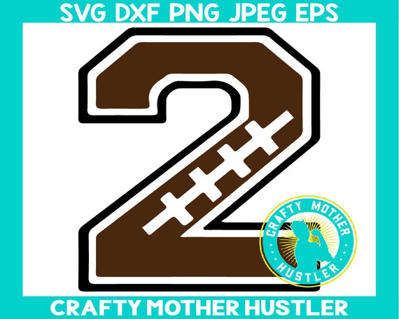 Football Varsity Number 2 Silhouette Cameo Cricut Cutting File | Etsy