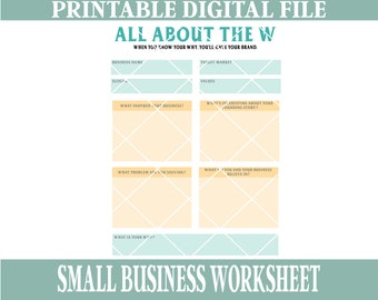 Finding Your Why in Business Worksheets - Etsy