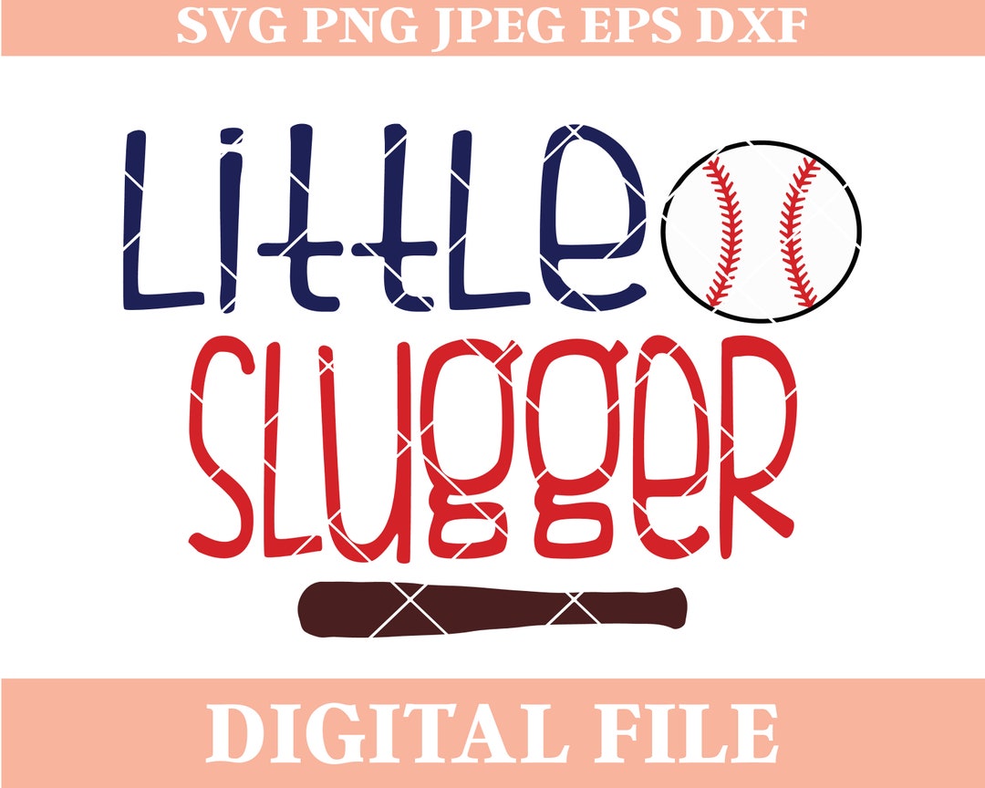 Little Slugger Baseball Design: SVG, DXF, Cricut Cutting File (digital ...