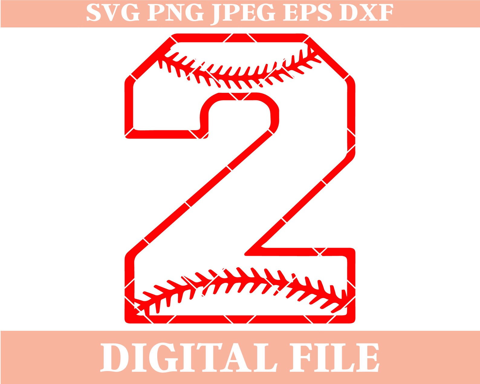 Baseball Varsity Number 2, Perfect for Shirts and Birthdays, Baseball ...