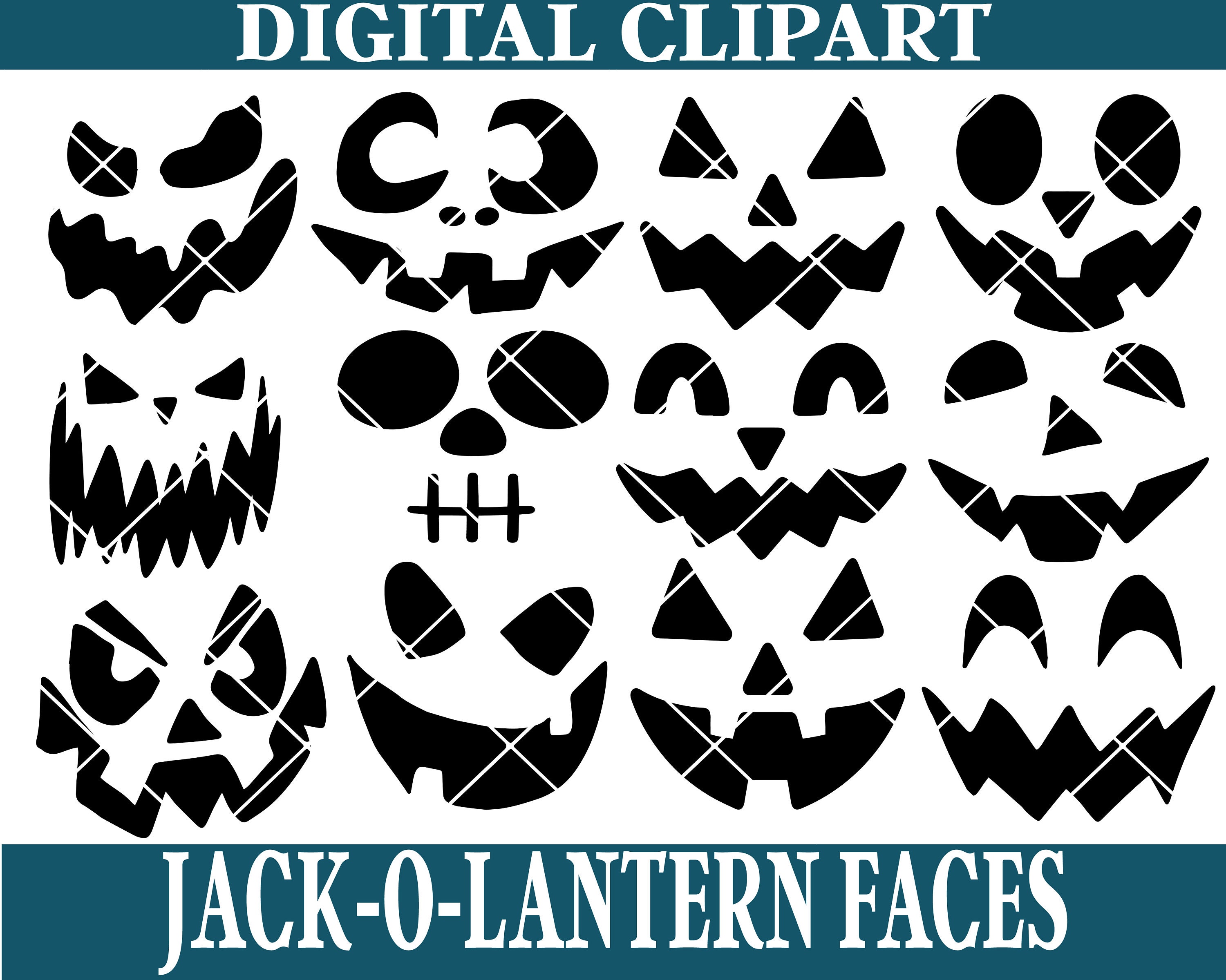Jack O Lantern Faces Clip Art