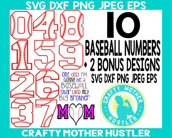 Baseball Numbers SVG Design Baseball Sayings Baseball - Etsy