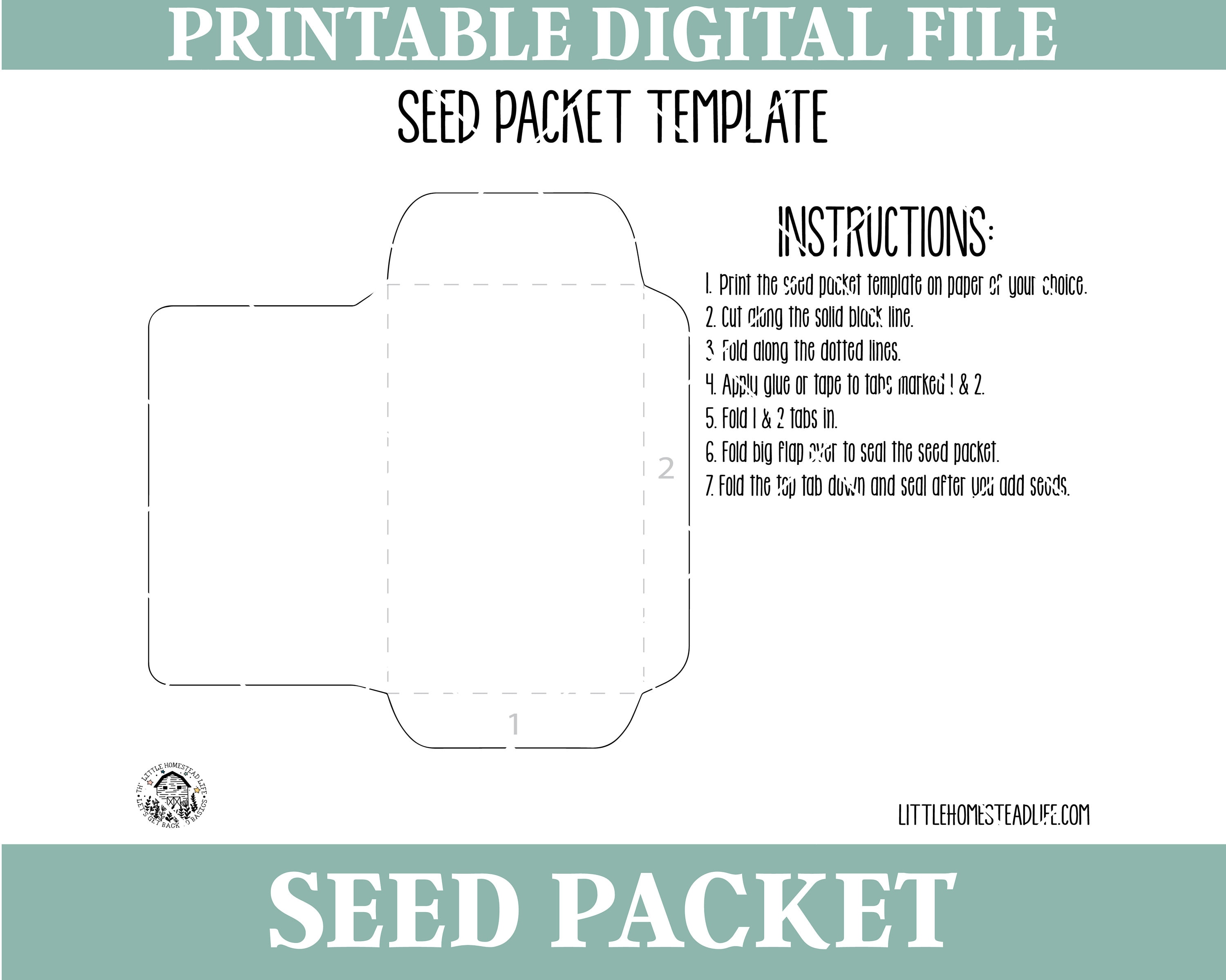 Garden Seed Envelope Templates