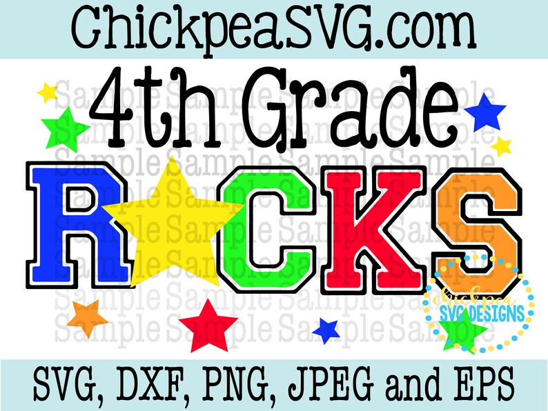 4th Grade Rocks SVG Design iron on transfer back to school | Etsy