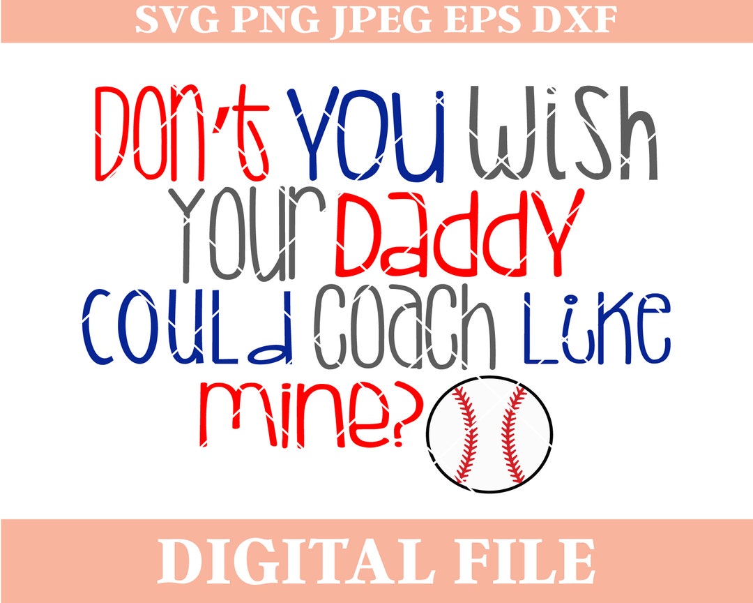 Baseball Coach SVG Design: Silhouette, Cricut, Iron on (digital ...