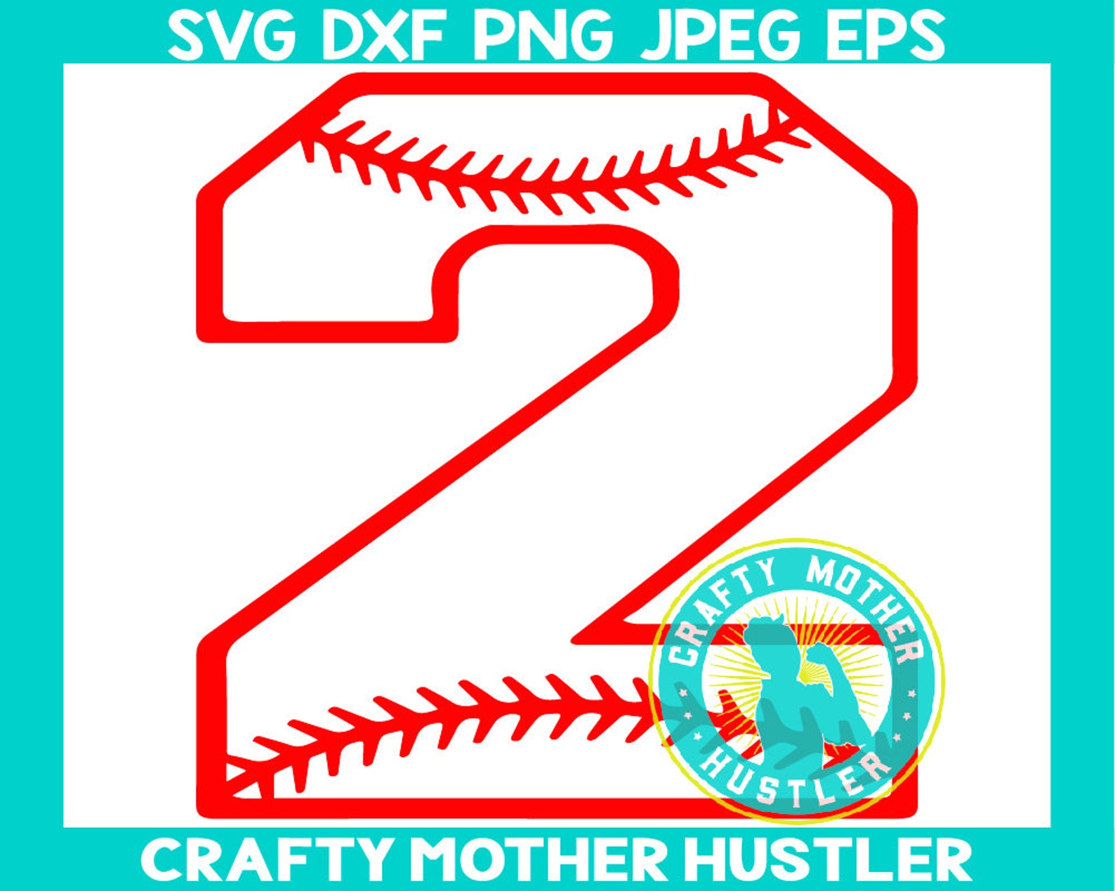 Baseball Varsity Number 2 Perfect for Shirts and Birthdays | Etsy