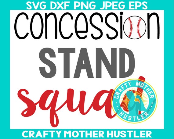 Concession Stand Squad SVG Baseball Svg Baseball Cutting - Etsy Australia
