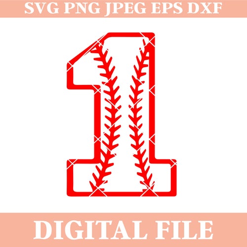 Baseball Varsity Number One SVG Design Perfect for Shirts and - Etsy