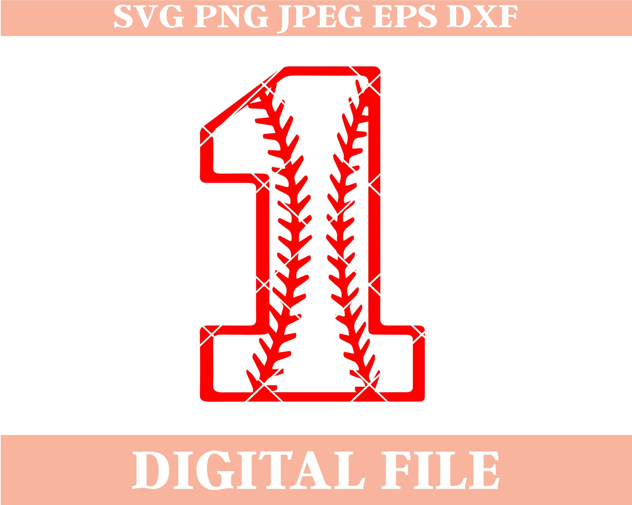 Baseball Varsity Number One SVG Design Perfect for Shirts and - Etsy