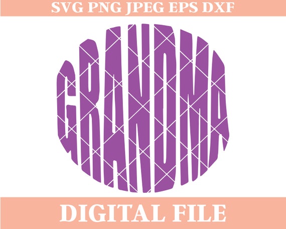 Grandma Monogram Circle Design for Shirt Silhouette Cricut - Etsy